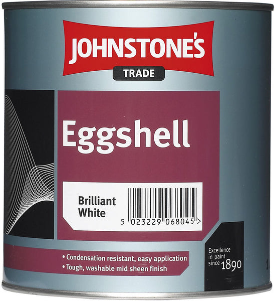 Johnstones Brilliant White Eggshell Paint 500ml - Formby Timber ...